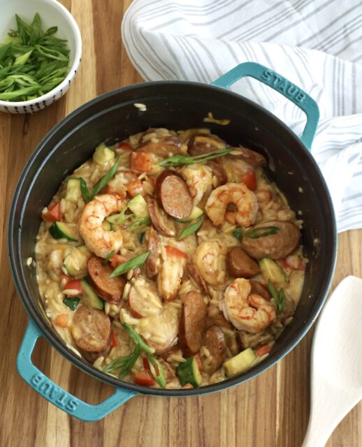 Creamy Cajun Orzo - Humble Oven