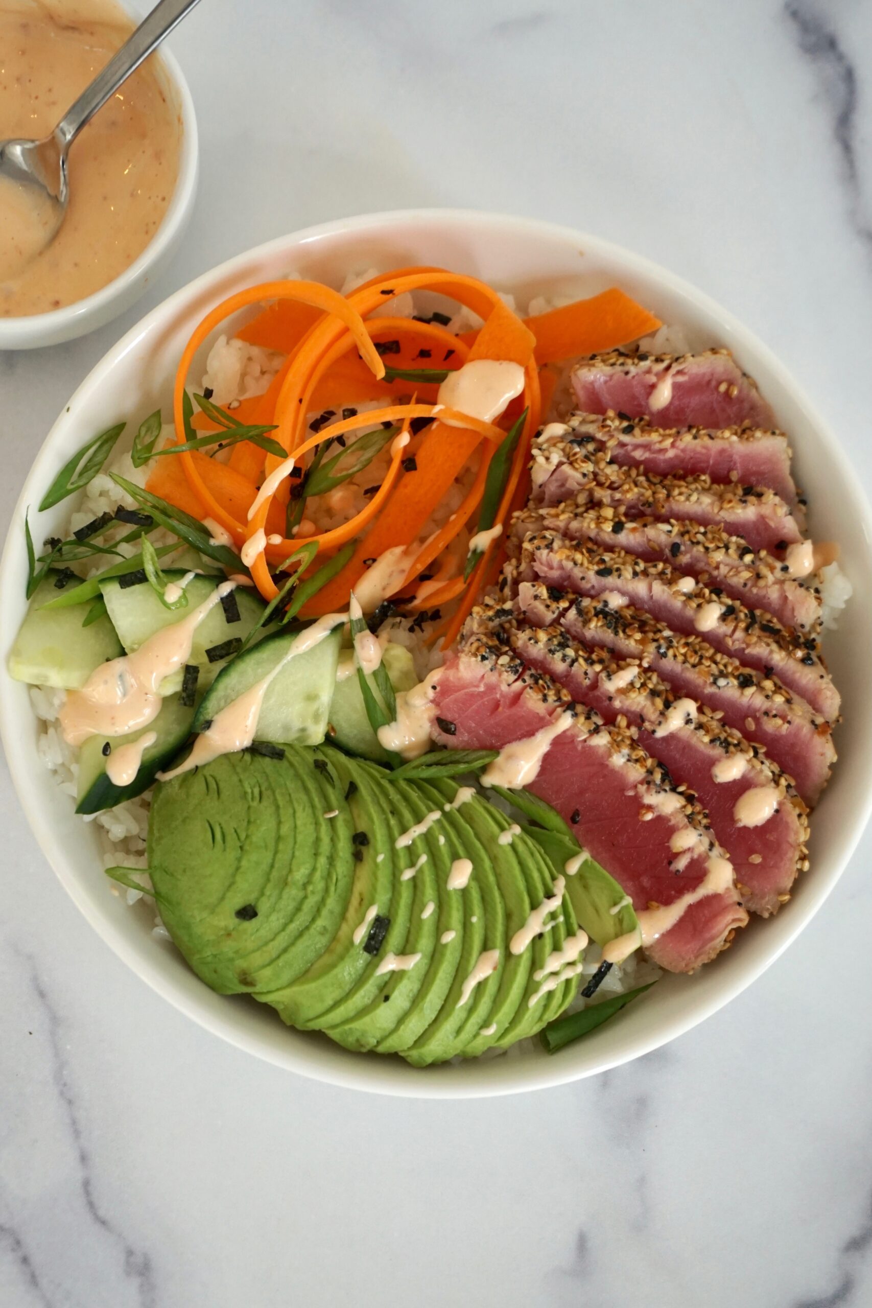 Seared Tuna Poke Bowls - Humble Oven