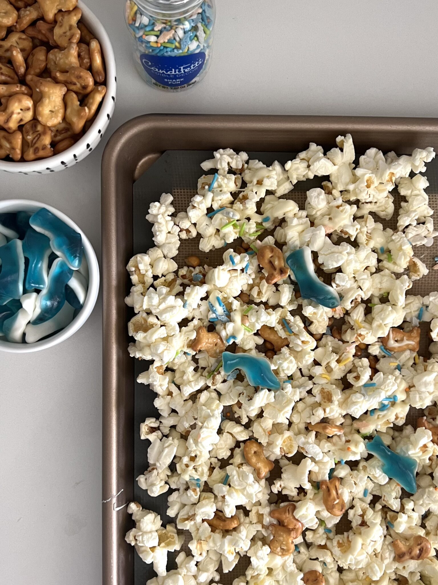 Dive Into Shark Week with Delicious Shark Bait Popcorn Snack Mix ...